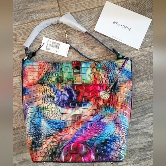 Brahmin | Bags | Brahmin Shira Awestruck Melbourne Bucket Shoulder ...